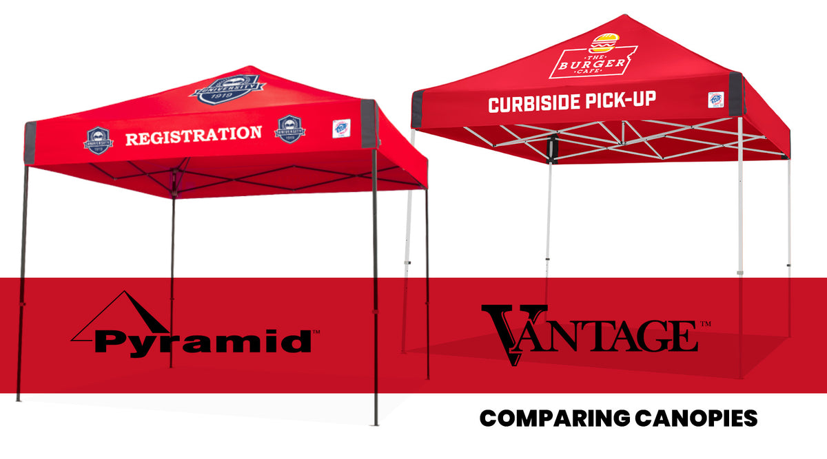 E-Z UP® Vantage™ Vs. Pyramid™
